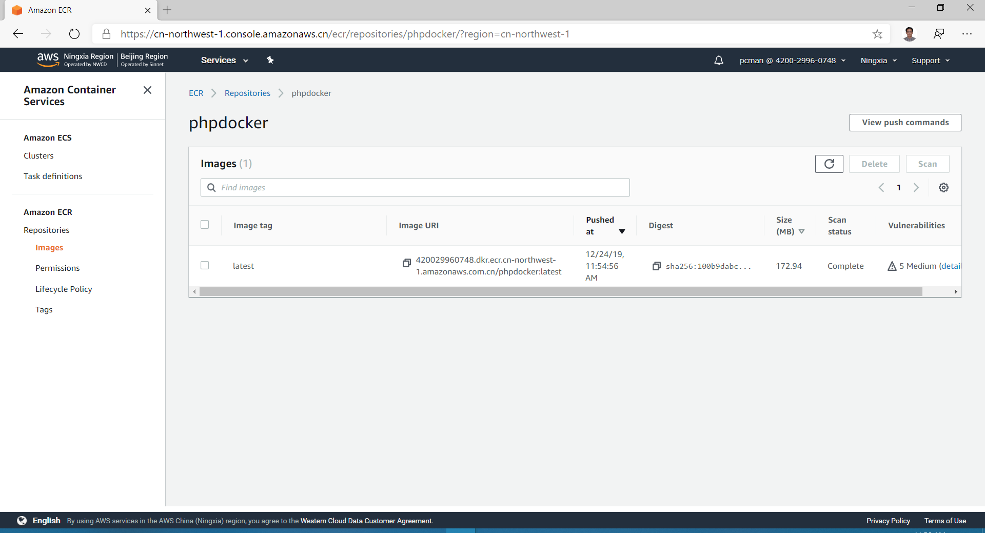Aws Ecr私有镜像仓库的docker Image上传和下载 Pcman的技术博客 2025 仰望星空，脚踏实地 